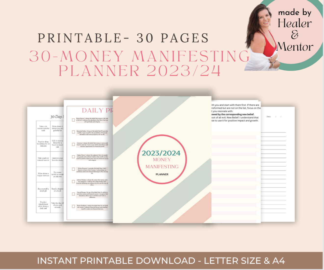 Money Manifestation Planner – Manifest Prosperity, Attract Wealth and ...